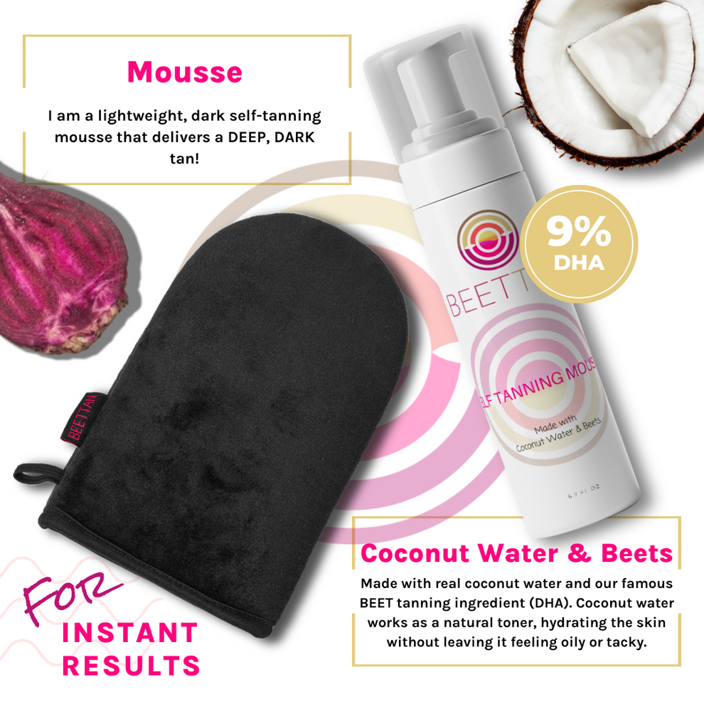 SELF TANNING MOUSSE (MADE W/ COCONUT WATER AND BEETS) – BeetTan