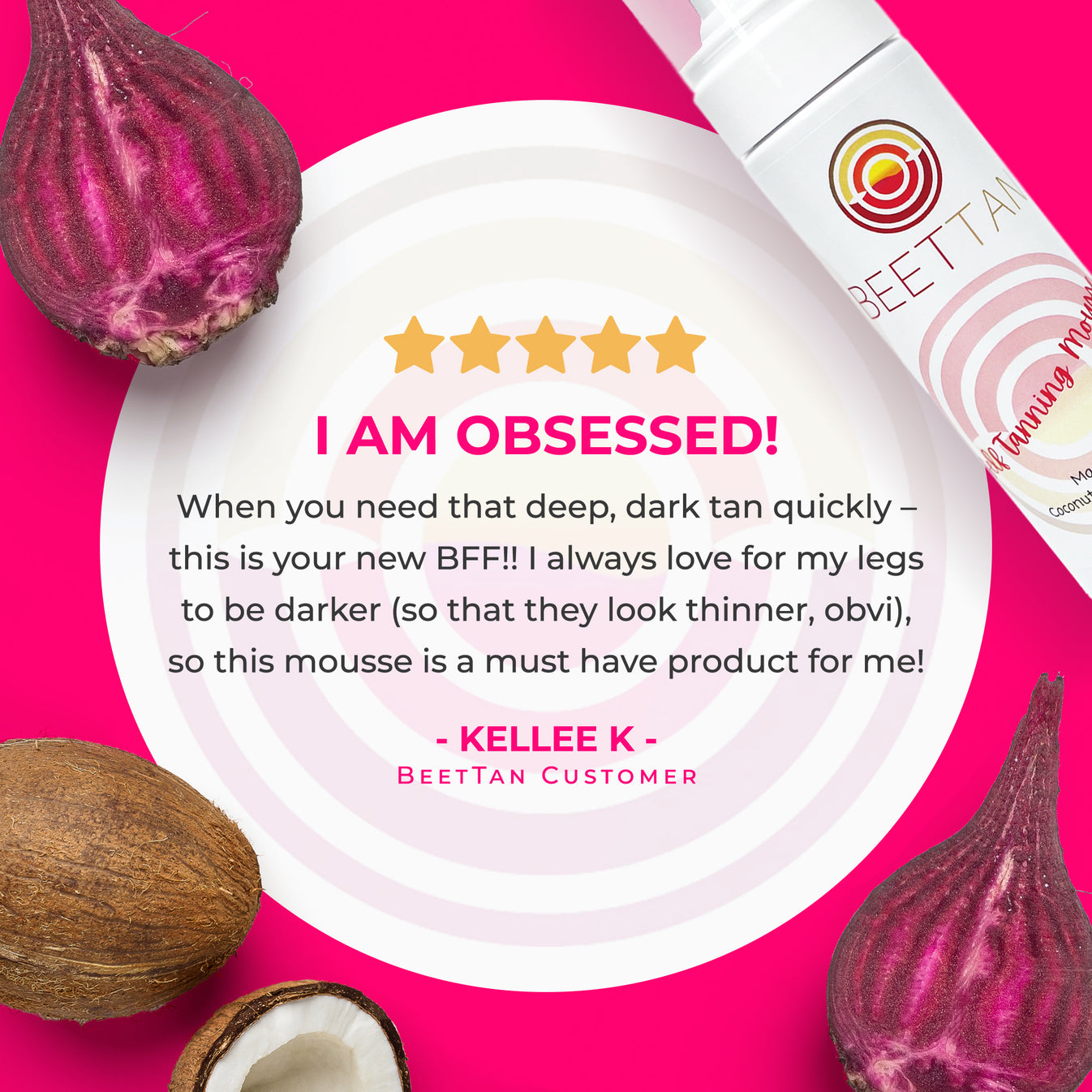 SELF TANNING MOUSSE (MADE W/ COCONUT WATER AND BEETS) – BeetTan